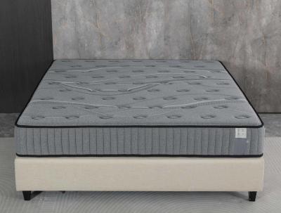 China Natural Latex Compressed Pocket Spring Mattress Tight Top Pattern Gray Fabric 10 Inch for sale