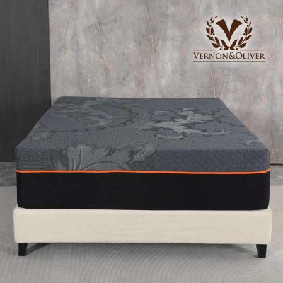 China Charcoal Memory Pure Foam Bed Foam Mattress Compressed Dark Color 14 Inch for sale