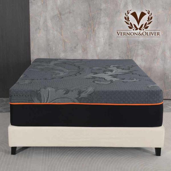 Quality Charcoal Memory Pure Foam Bed Foam Mattress Compressed Dark Color 14 Inch for sale
