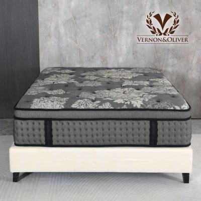 China Hotel Compressed Pocket Spring Mattress Jacquard Fabric Gel Memory Foam 14 Inch for sale