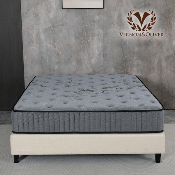 Quality Gray Knitted Fabric Mdi Memory Foam Mattress Medium Firmness Compressible 10 Inch for sale