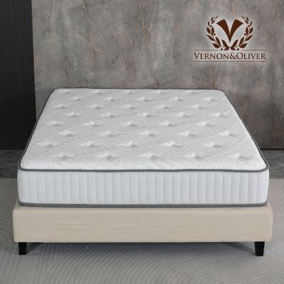 China gel memory foam mattress medium firmness 10in tight top art pattern light gray knitted fabric for sale
