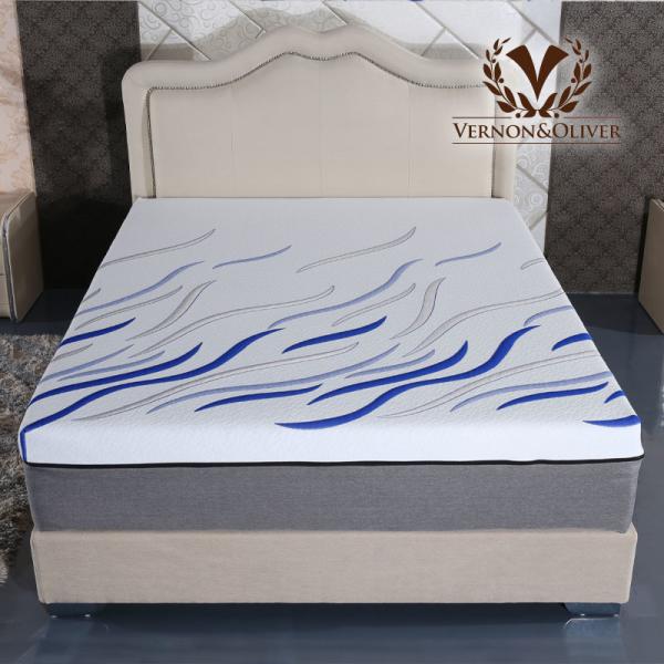 Quality Compressible Bed Foam Matterss Low Rebound Gel Memory Foam Sea Grass Jacquard Knitted 10 Inch for sale
