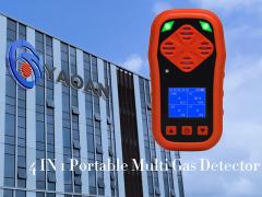 Industrial 4 Gas Monitor Multi Gas Analyzer CO H2S O2 Handheld Combustible Gas Detector