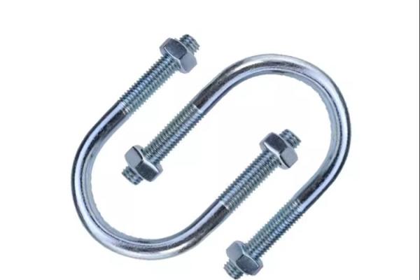 Quality M8 M12 U Shape Metal Bolt With Nut Washer Grade 4.8 Mild Steel Bolt Zinc Plating Blue White for sale
