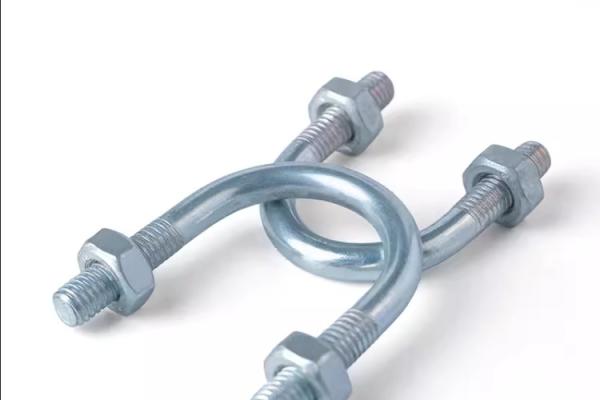 Quality M8 M12 U Shape Metal Bolt With Nut Washer Grade 4.8 Mild Steel Bolt Zinc Plating for sale