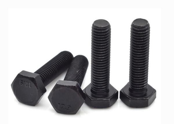 Quality Carbon Steel Grade 12.9 Heavy Hex Bolts M16 7/16 Inch Black Oxide Finish for sale