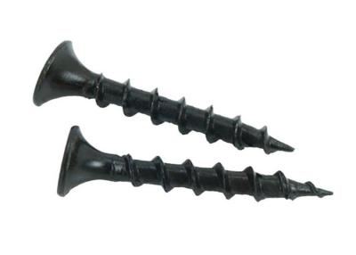 China Class 4.8 Metal Screw Cross Recessed Flat Carbon Steel Black Drywall Screw for sale