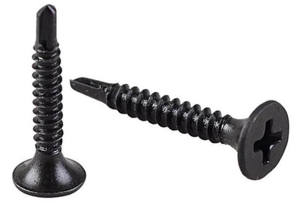 Quality Class 4.8 Metal Screw Cross Recessed Flat Carbon Steel Black Drywall Screw for sale