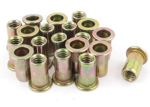 Quality M10 M12 Metal Nut Grade 10.9 12.9 Steel Flat Head Rivet Nut High Hardness for sale