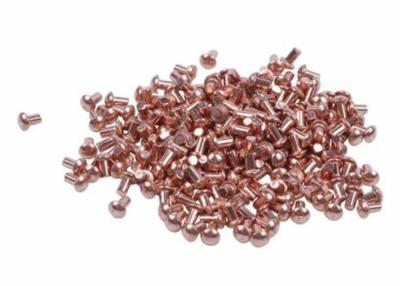 China Red Copper Nickel Tin Plated Flat Head Rivet 3mm 4mm DIN7338 Scratch Resistant for sale
