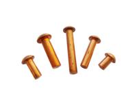 China Brass Copper Round head solid rivet 7/16 1/2 Customized Yellow Gold solid rivets for sale