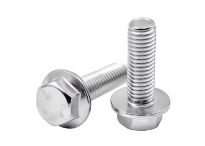 China M14 SS304 SS316 A4-70 A4-80 METAL BOLT Hex Serrated Flange Bolt DIN6921 for sale