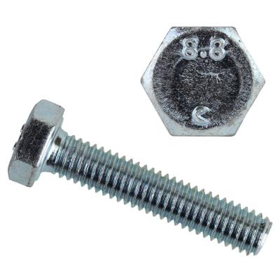 China Galvanize plated Anti corrostion Metric Hex Bolt Carbon steel Grade 8.8 Zinc Plated for sale