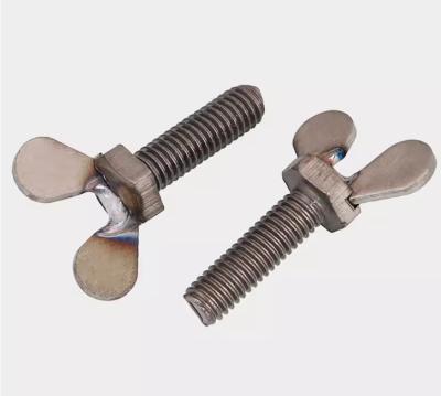China M4 M5 M8 Metal Bolt Gr2 Gr5  Titanium Anodized Butterfly Wing Bolt With Round Wing DIN316 for sale