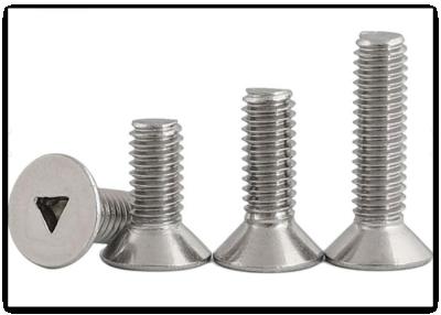 China Astm A193 Plain Triangular  Flat Csk Head Security Metal Screw Anti Theft Screw  M3 M4 for sale