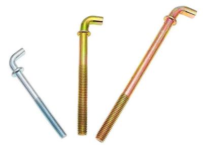China Hardened Steel J-metal Bolt Anchor Fastener M27 with Mechanical Galvanized Coating for Bridge Construction Projects for sale