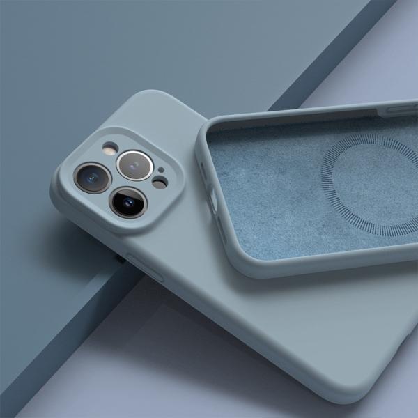 Quality N52 Magnetic Magsafe Real Liquid Silicone Phone Case For IPhone 14 13 12 for sale