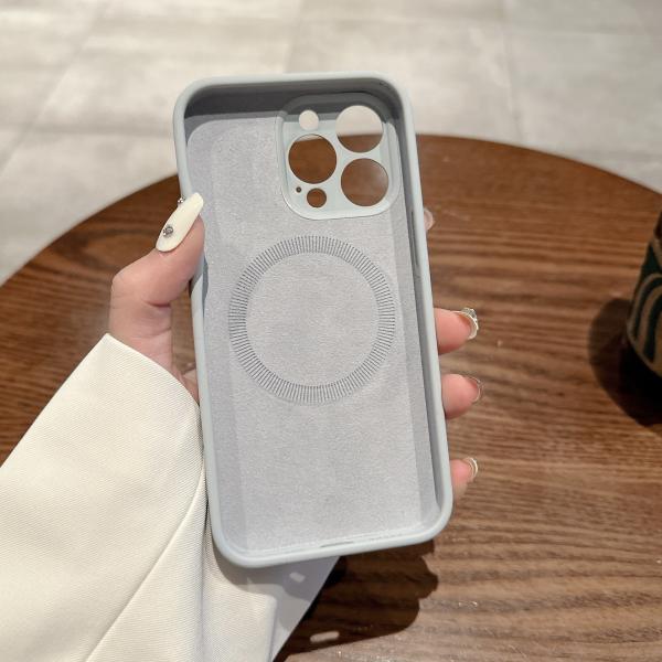 Quality N52 Magnetic Magsafe Real Liquid Silicone Phone Case For IPhone 14 13 12 for sale