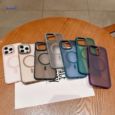 China Skin Friendly Soft TPU Magsafe Phone Case Shockproof Anti Fingerprint Mobile Cover for sale
