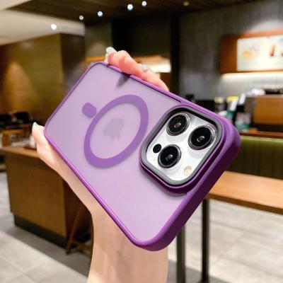 China Custom Soft Matte Magsafe Phone Case Translucent back Phone Cover For IPhone 16 for sale