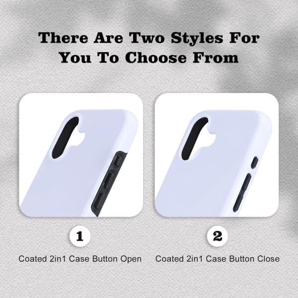 Quality 2 In 1 3D Film Blank Sublimation Phone Case PC Coating 2 Layers Cell Phone Cover for sale