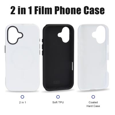 China Sublimation Blank Phone Case 3D 2 in 1 Cover TPU Blank Printable for iPhone 16 for sale