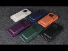 Gepersonaliseerde leer magnetische kaarthouder portemonnee schokbestendig voor iPhone Samsung