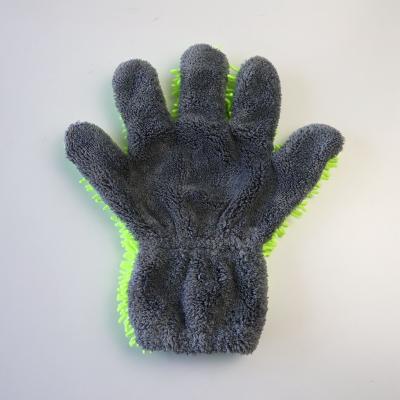 China Eco Friendly 5 Finger Car Wash Mitt Super Absorbent Quick Drying for sale