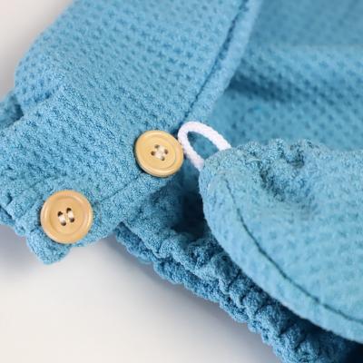 China OEM ODM 400gsm Waffle Microfibre Towel Hair Drying High Moisture Absorption for sale