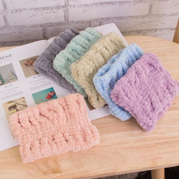 Quality 17x18cm 58g/Pc Stretchy Microfiber Spa Headband Ultra Soft Super Absorbent for sale