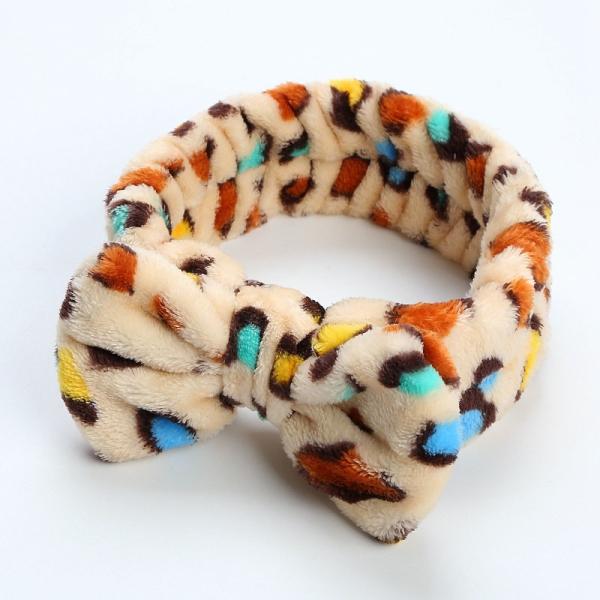 Quality Print Cosmetics Bowknot Microfiber Hair Band For Girls Wrap & Hold Hair for sale