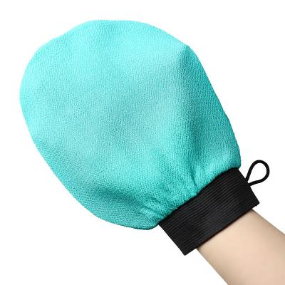 China Viscose Polyester 15g/pc Bamboo Exfoliating Bath Mitt Shower Gloves for sale