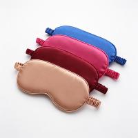 China Soft Solid Color Satin Sleep Mask Adjustable Fit Light Blocking 20g for sale