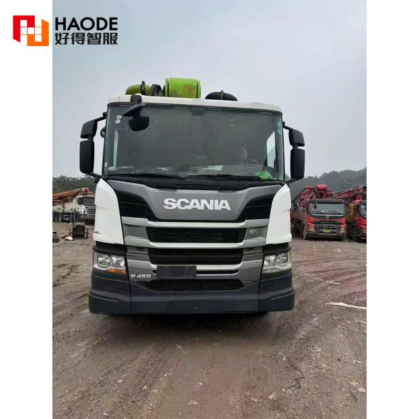 2021 Zoomlion Scania 63m (5 assi) Camion pompa calcestruzzo usato 332KW Power Diesel Camion pompa terra