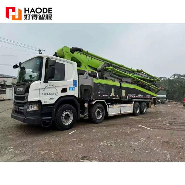 2021 Zoomlion Scania 63m (5 assi) Camion pompa calcestruzzo usato 332KW Power Diesel Camion pompa terra