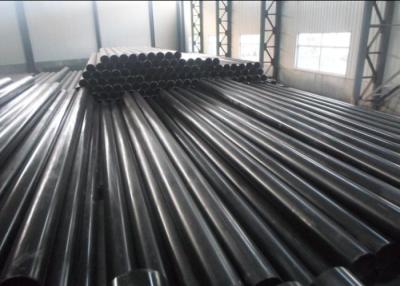 China Straight Seamless ERW Black Steel Pipe , Grade B Welded Round Steel Tube for sale