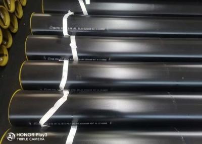 China 24inch Sch40 ERW Steel Pipe A53 Black Paint For Bridge / Marine / Dock Pile for sale
