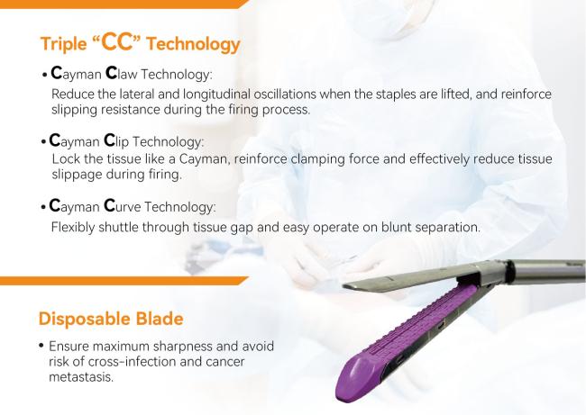 Cucitrice meccanica tagliente lineare endoscopica