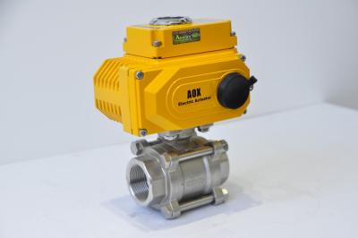 Cina Valvola a sfera elettrica automatizzata a basso rumore, valvola a sfera femminile di controllo della vite di industriale 3pc in vendita