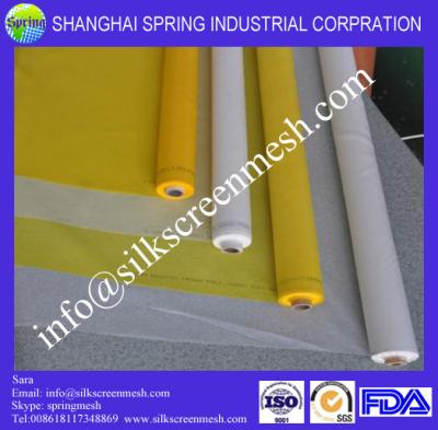 China bolting cloth(7T-200T) manufacturer/best mesh/silk screen printing 43t mesh count,55um,width3.7m white/yellow en venta