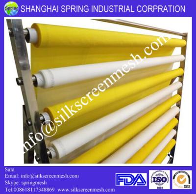 China 43t  mesh for screen printing/monofilament polyester screen fabric Yellow / White / Black / Orange for sale