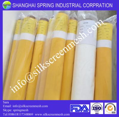 China 72T-48(180mesh) Yellow silk screen mesh fabric/screen printing mesh for sale