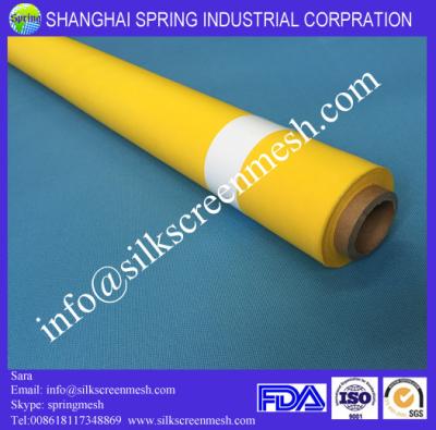 China screen printing on polyester mesh 72T white/yellow 100% polyester bolting cloth for sale