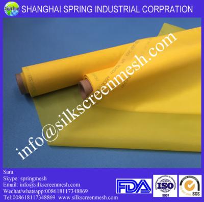 중국 polyester monofilament plain mesh 120T white/yellow for color designs printing silk screen printing 판매용