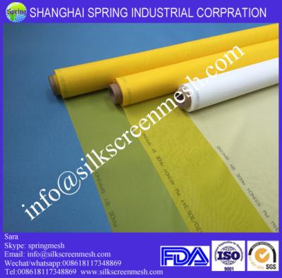 중국 polyester monofilament plain mesh 120T white/yellow for color designs printing silk screen printing 판매용