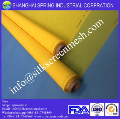 중국 polyester monofilament plain mesh 120T white/yellow for color designs printing silk screen printing 판매용