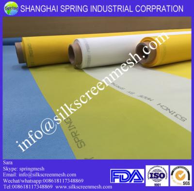 China where to buy silk screen mesh 43T white/yellow plain weave bolting cloth for sale