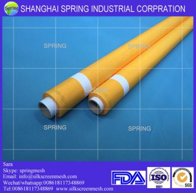 China silk printing mesh 64T white/yellow plain weave bolting cloth/screen printing mesh for sale