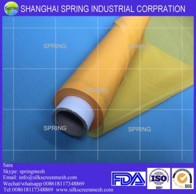China silk printing mesh 64T white/yellow plain weave bolting cloth/screen printing mesh for sale